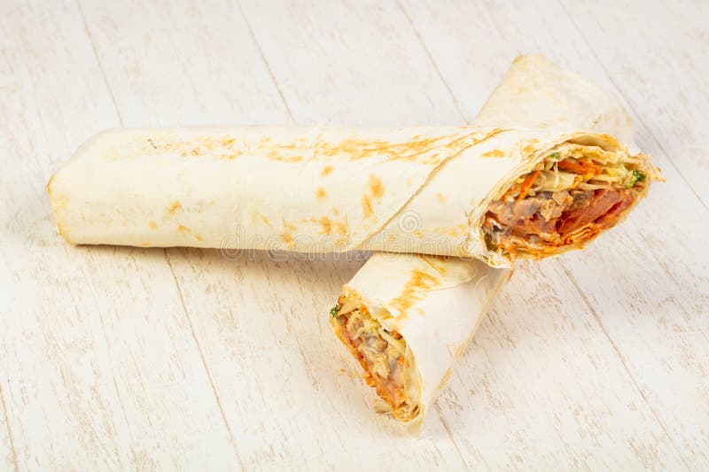 Appetizing big shawarma stock image. Image of traditional - 121553491