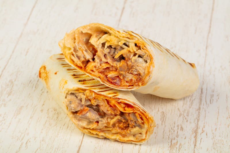 Appetizing big shawarma stock photo. Image of burrito - 120136200