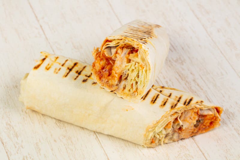 Appetizing big shawarma stock photo. Image of pita, sandwich - 124329872