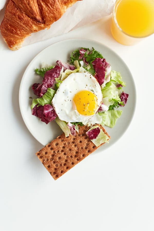 Appetizing Breakfast for One Person Stock Photo - Image of lettuce ...