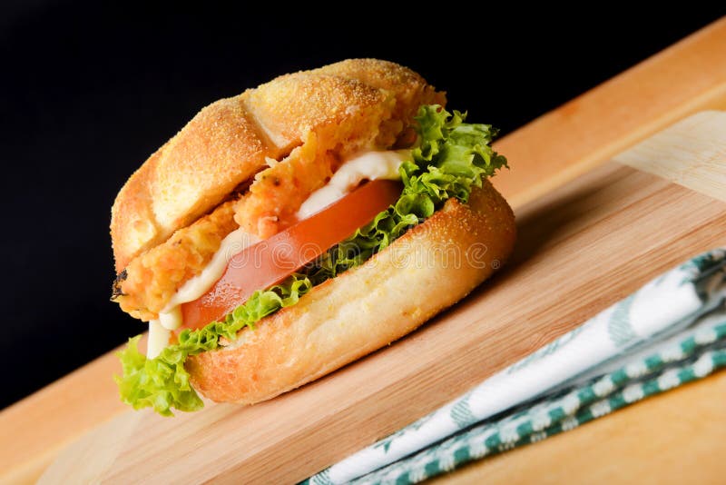 Appetizing burger stock photo. Image of fresh, delicious - 46211432