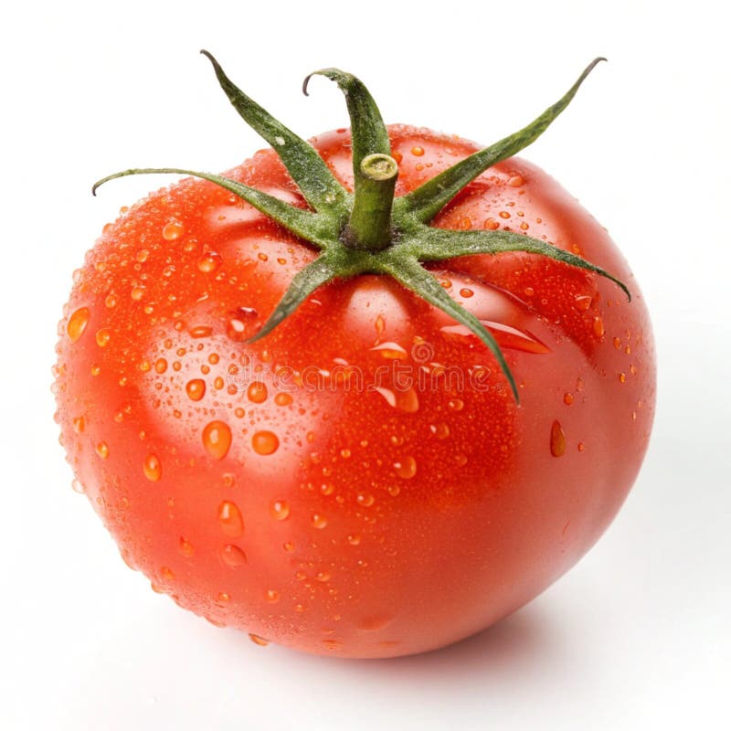 Appetizing Cold Tomato Isolated on White Background Stock Illustration ...