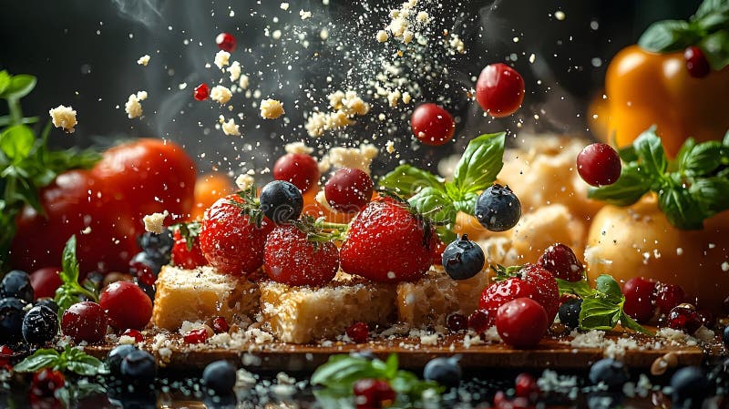 A Appetizing Culinary Scene with Food Engaging in a Relevant Activity ...