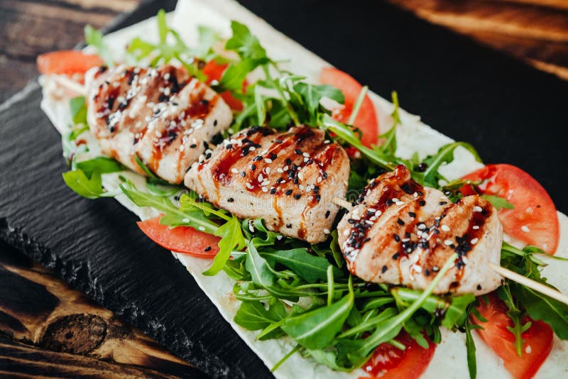 Appetizing and Delicious Grilled Meat Dish Stock Photo - Image of ...