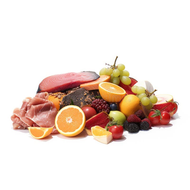 Appetizing Food Image, White Background, Ai Generated Stock ...