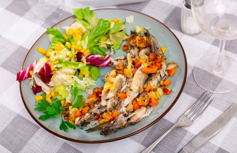 Appetizing Fried Sea Bass Fish, Seafood Stock Image - Image of chinese ...