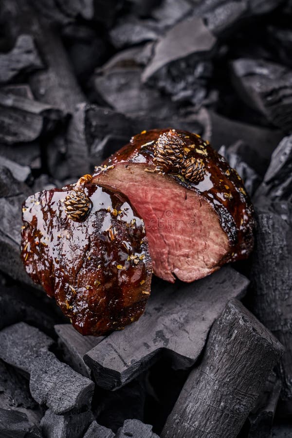 Appetizing and Juicy, Cooked Over an Open Fire Stock Image - Image of ...