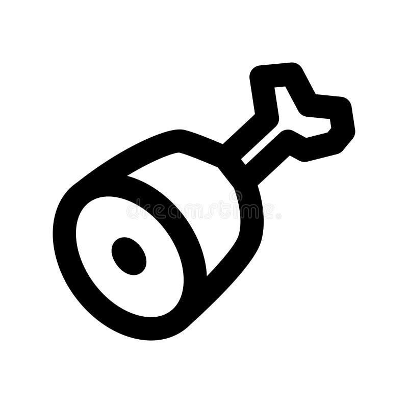 Appetizing Piece of Meat Symbol Stock Vector - Illustration of element ...