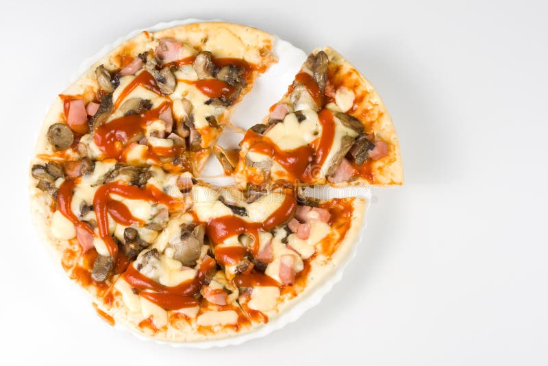 Appetizing pizza stock image. Image of lunch, bright, grilled - 5502117