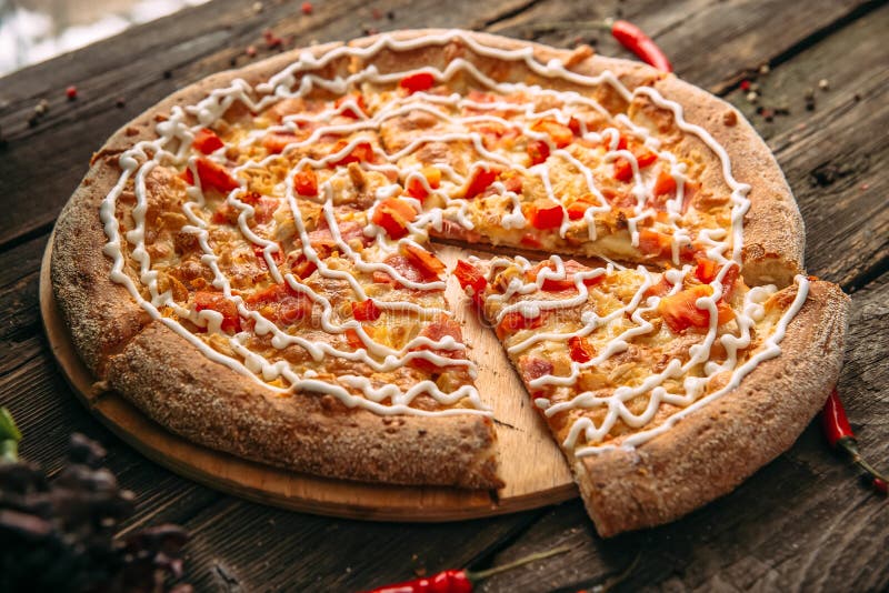 Chicken Bacon Ranch Pizza Homemade Stock Photos - Free & Royalty-Free ...