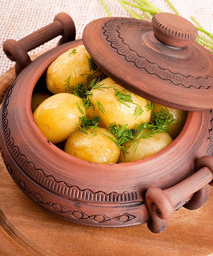 Appetizing Potato in a Pot with Fennel Stock Image - Image of gourmet ...