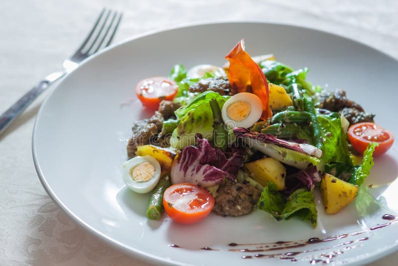 Appetizing salad stock image. Image of herbs, portion - 37778505