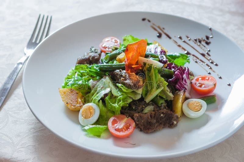 Appetizing salad stock photo. Image of cold, herbs, portion - 37778504