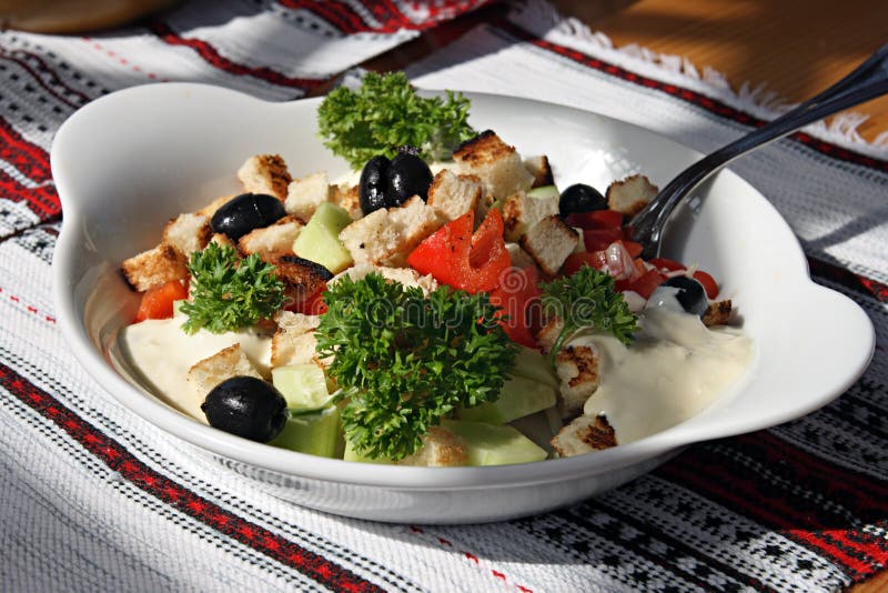 Appetizing Salad on a Plate Stock Image - Image of dish, bright: 10426789