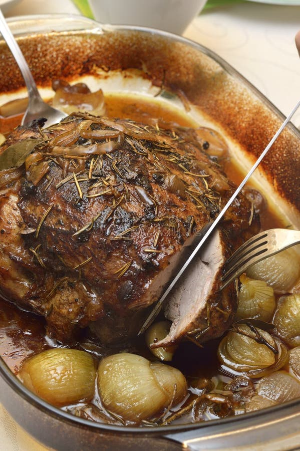 Appetizing and Tasty Roast Pig Stock Image - Image of juicy, baking ...