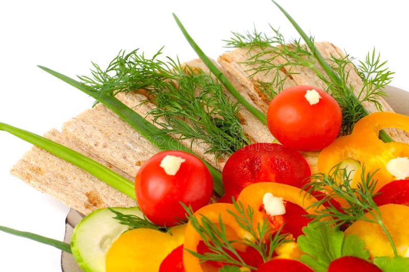 Appetizing Vegetables and Healthy Bread Stock Photo - Image of health ...