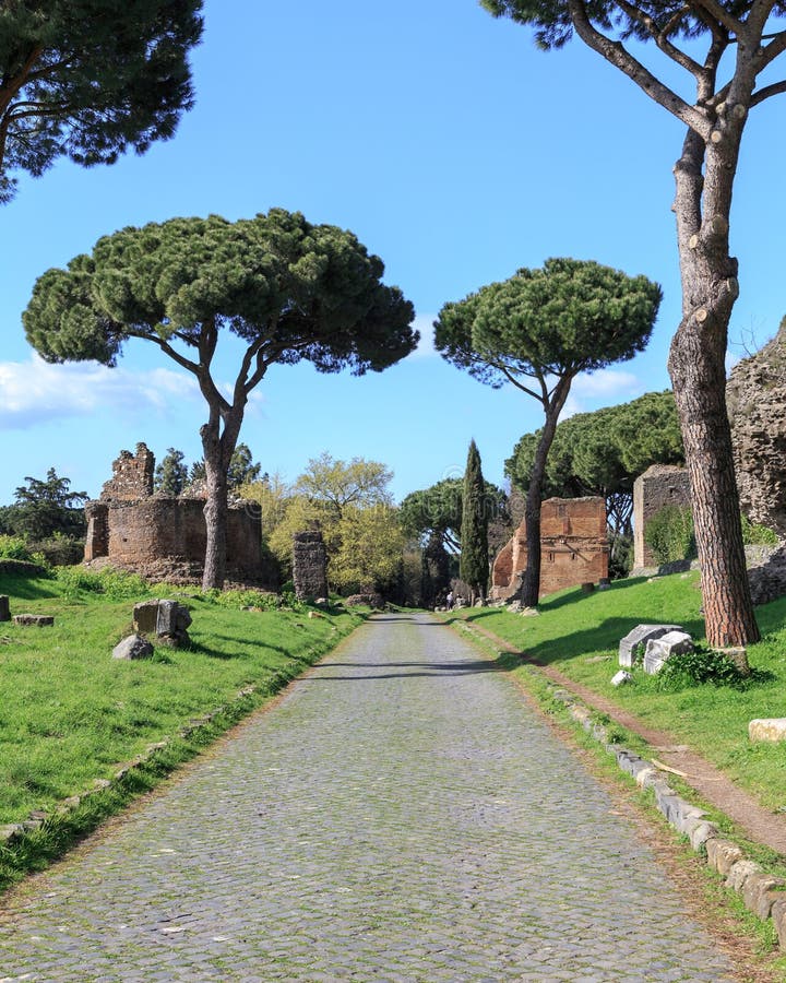The Appian Way stock image. Image of beautiful, nature - 42343981