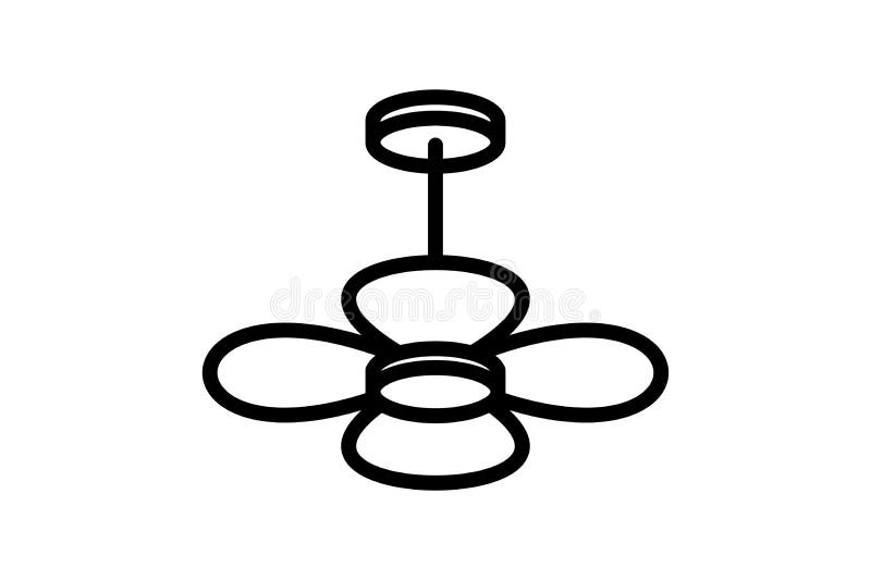 Applainces Icon, Ceiling Fan Stock Vector - Illustration of cooler ...
