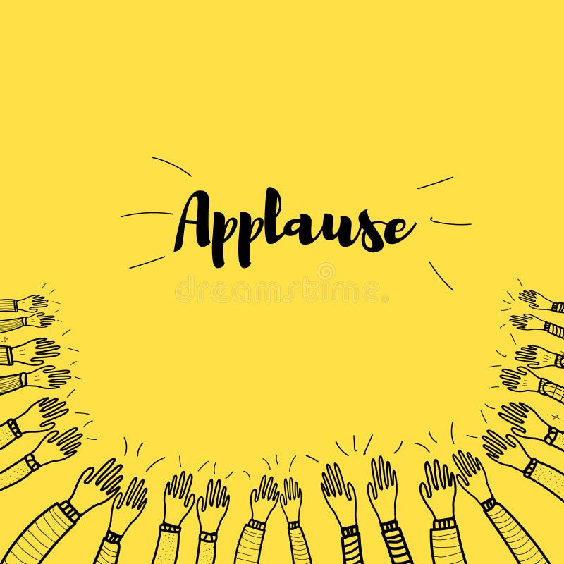 Applause hand draw stock illustration. Illustration of human - 154543408