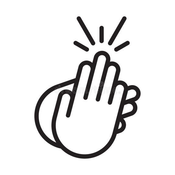 Applause / Audience Clapping Hands Line Art Icon for Apps or Website ...