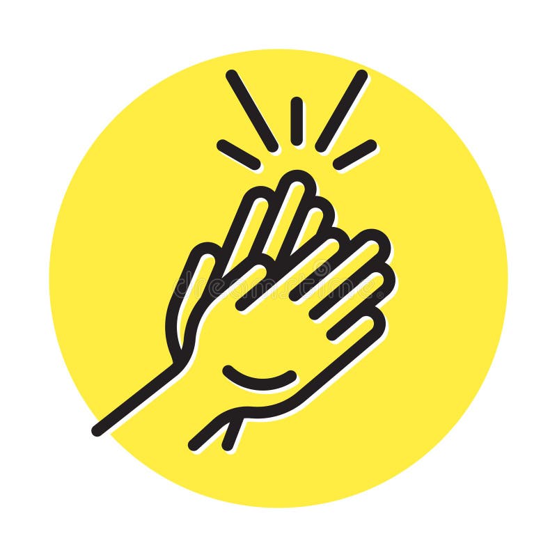 Applause / Clapping Hand Flat Colours Icon for Apps or Website Stock ...