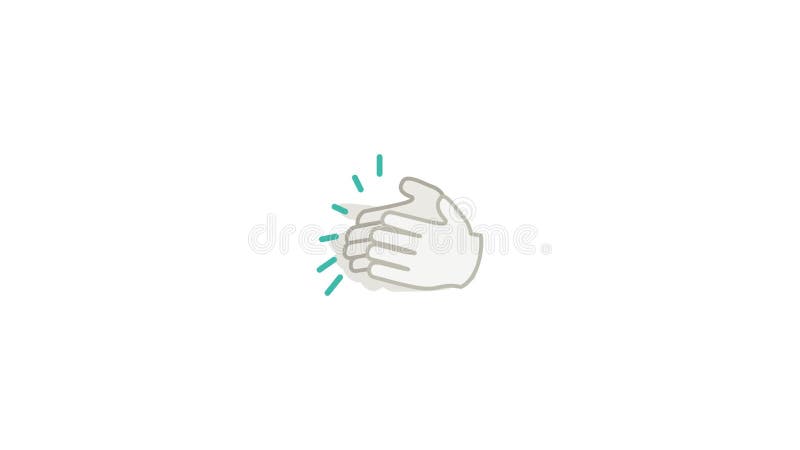 Applause, Clapping Hands Icon Animation Stock Video - Video of ...