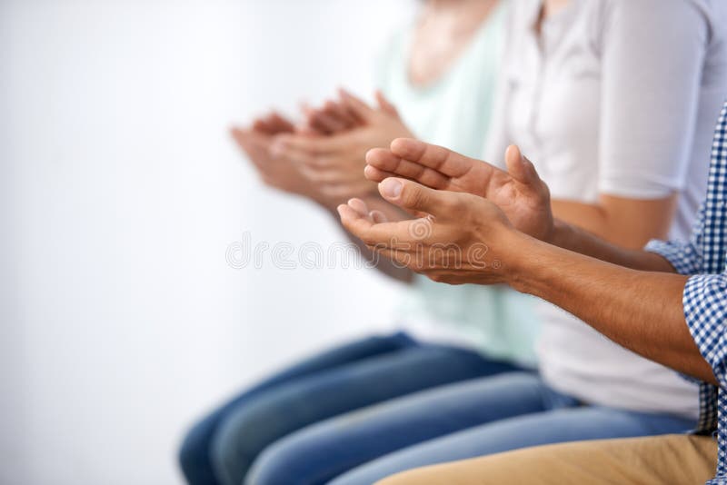 Applause for a Colleague. a Peoples Hands Clapping. Stock Photo - Image ...