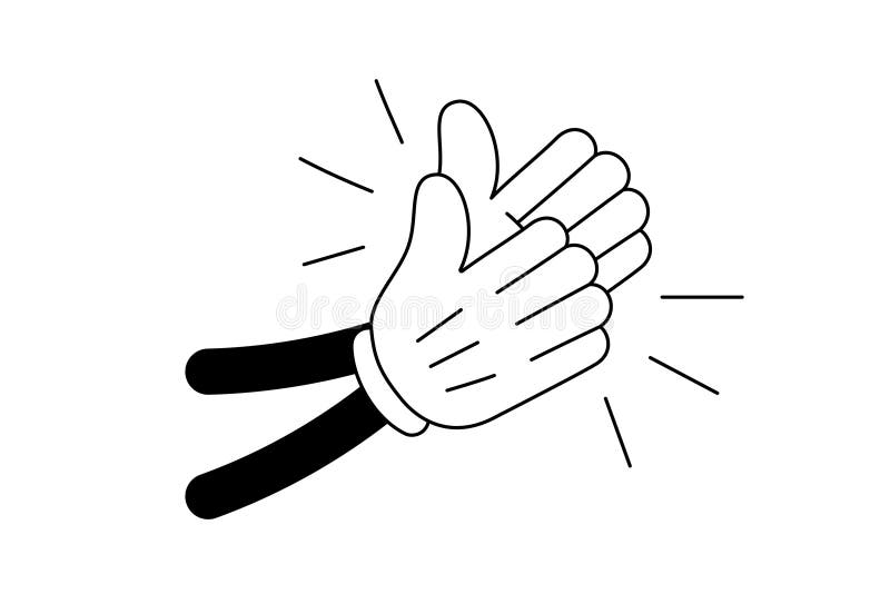 Applause Gesture Illustration. Clapping Hands Symbol for Cheering or ...
