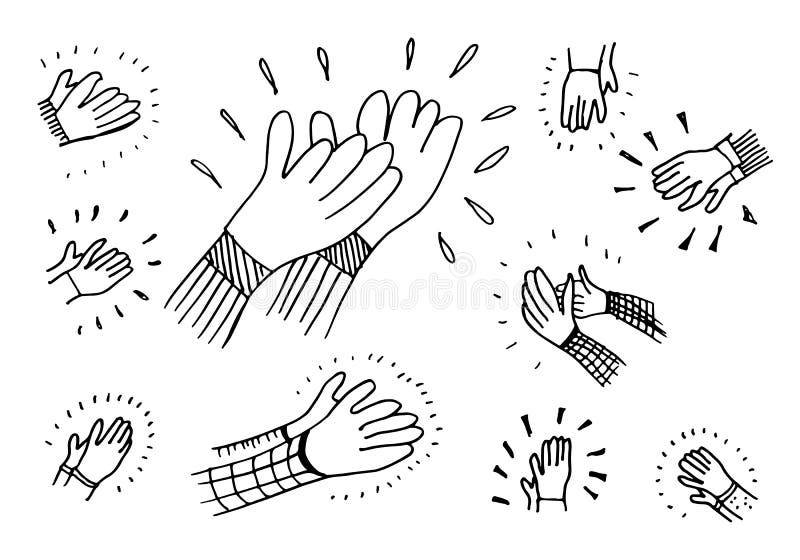 Clap Drawing Hand Stock Illustrations – 608 Clap Drawing Hand Stock ...