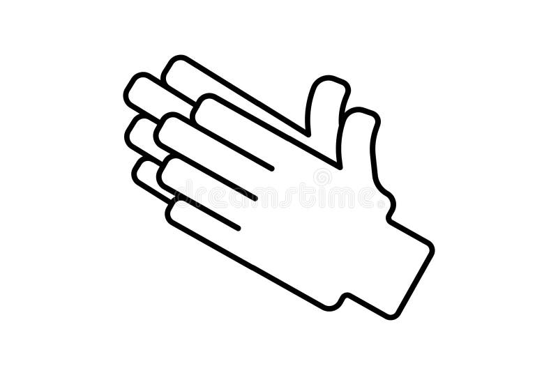 Applause Hand Icon Gesture Line Symbol Web App Sign Stock Illustration ...