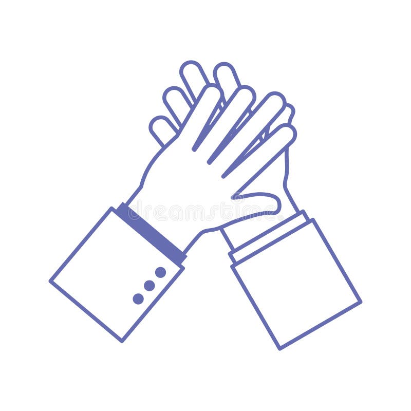 Applause Hand Sign Language Line And Fill Style Icon Vector Design