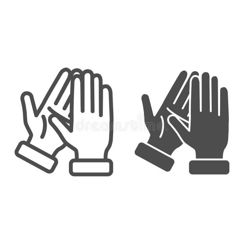 Applause Thin Line Icon, Gestures Concept, Bravo Sign on White ...