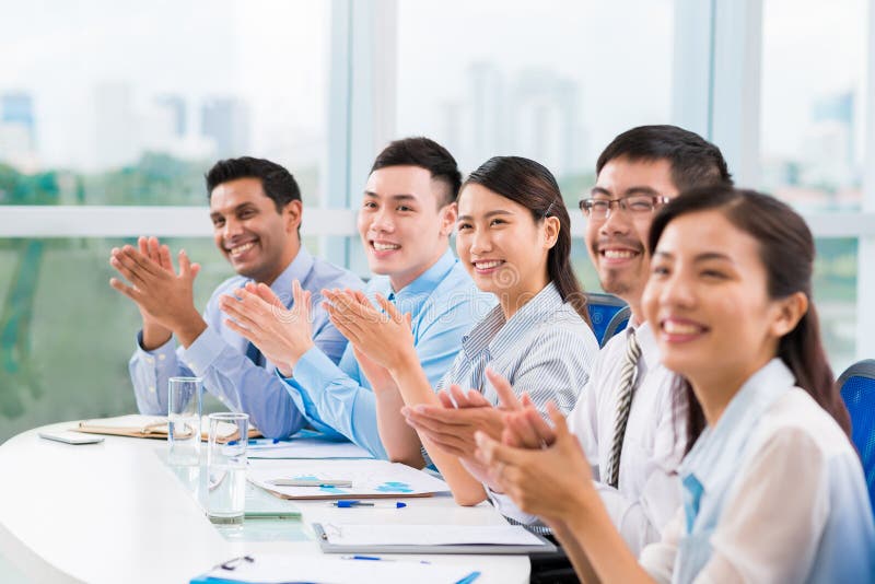 Team Applause stock image. Image of group, workforce, smiling - 1415693