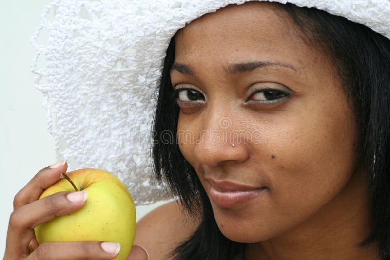 Apple stock image. Image of smile, fruit, golden, nutrition - 3356545