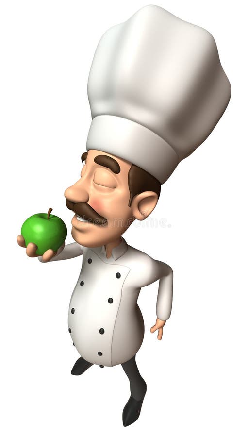 Apple stock illustration. Illustration of close, chef - 7639652