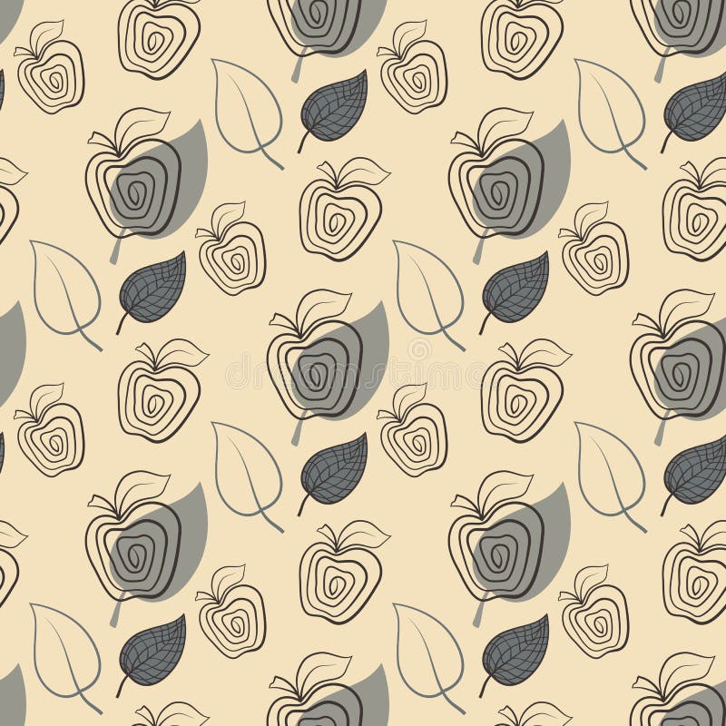 Apple,abstract,leaf. stock vector. Illustration of decoration - 45703047