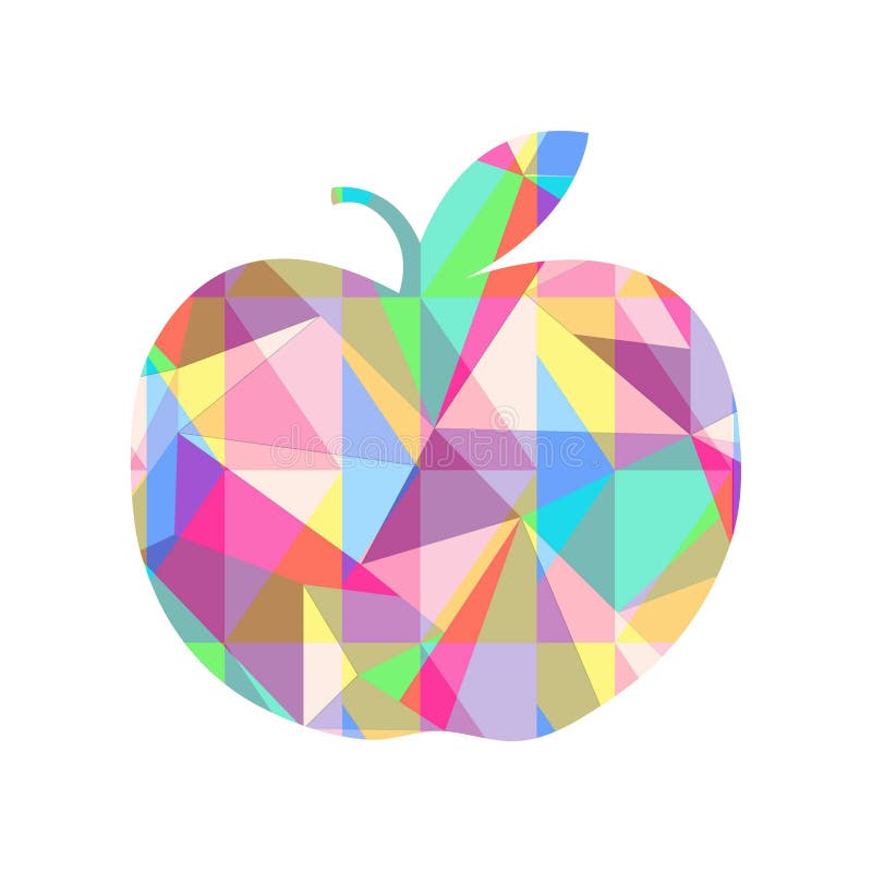 The Apple-abstract Painting with Simple Brush Strokes Stock ...