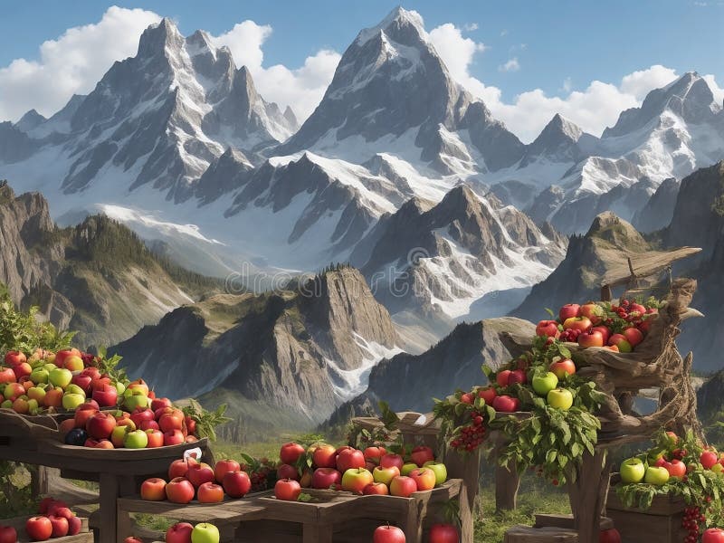 Apple.ai generation stock illustration. Illustration of dining - 293924864