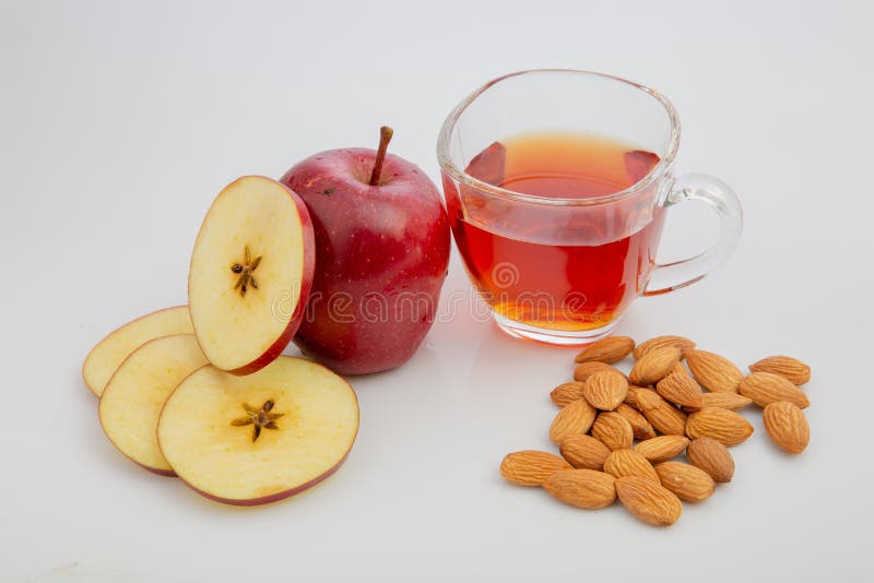 Apple and almond tea stock image. Image of sliced, diet - 144644407