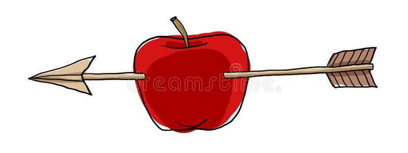 Apple Arrows Art Illustration Stock Illustration - Illustration of ...