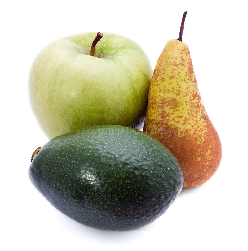 Apple, avocado and pear stock photo. Image of orange - 17460060