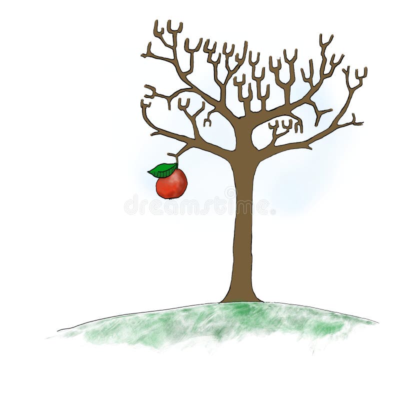 Apple bare tree stock illustration. Illustration of creation - 79904172