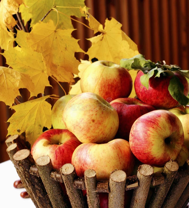 Apple basket stock image. Image of life, season, food - 27116807