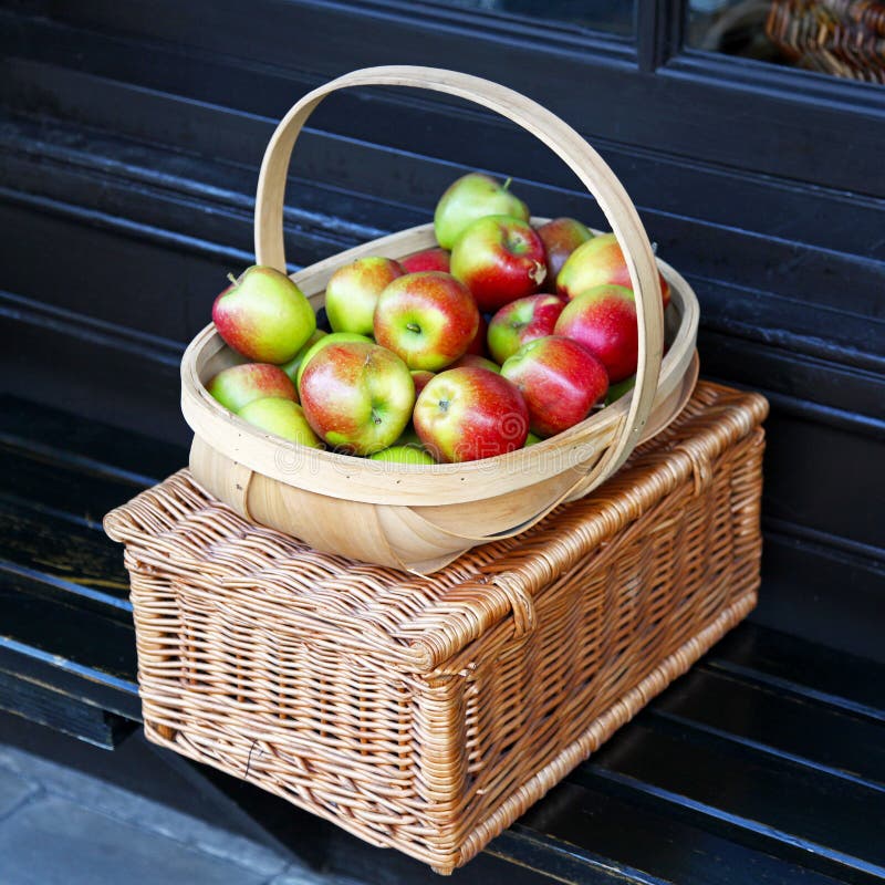 Apple basket stock image. Image of fruit, apple, basket - 28330583
