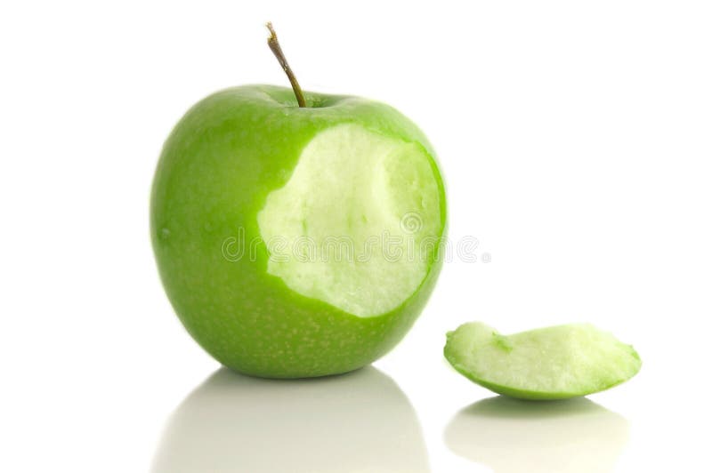 Apple bite stock image. Image of apple, isolated, isolate - 5205373