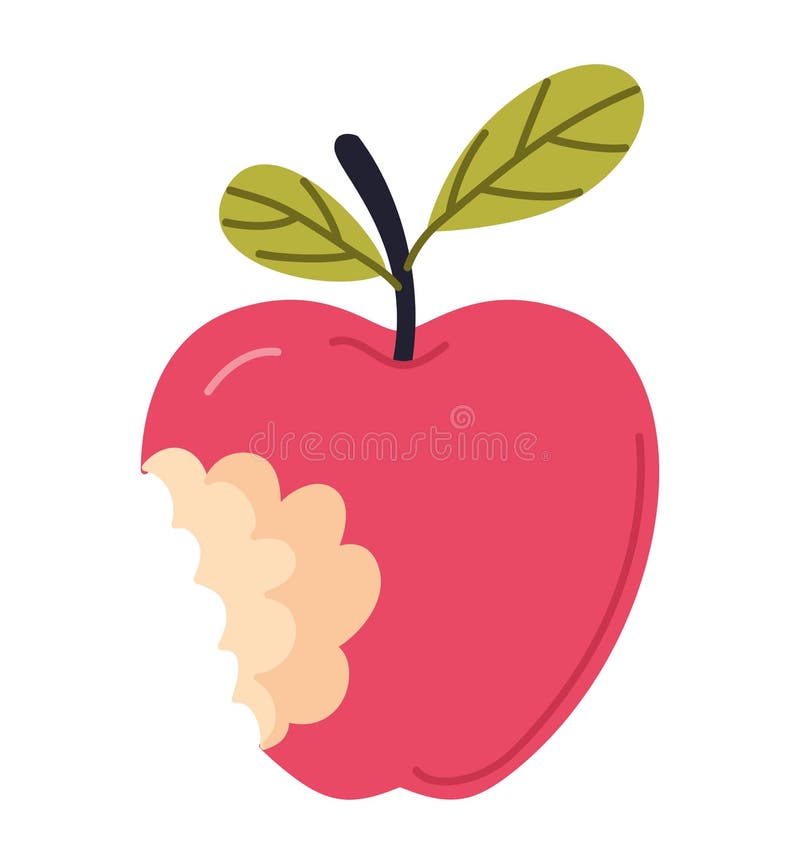 Apple with bite stock vector. Illustration of health - 249385131