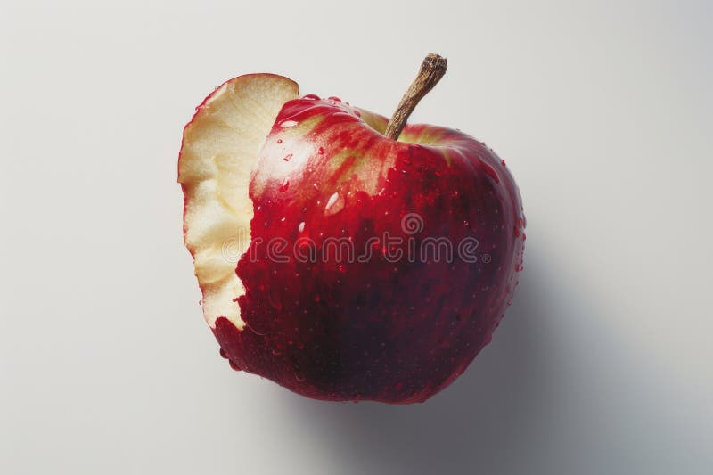Apple with bite removed stock image. Image of delicious - 373536067