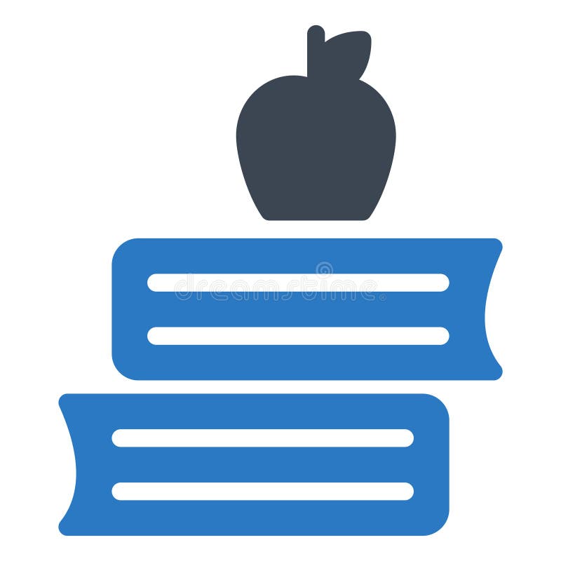 Apple book icon stock illustration. Illustration of apple - 100515174