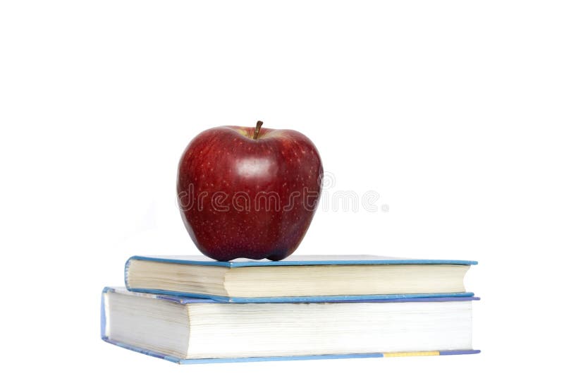 Apple on books stock image. Image of read, fresh, learn - 6366279