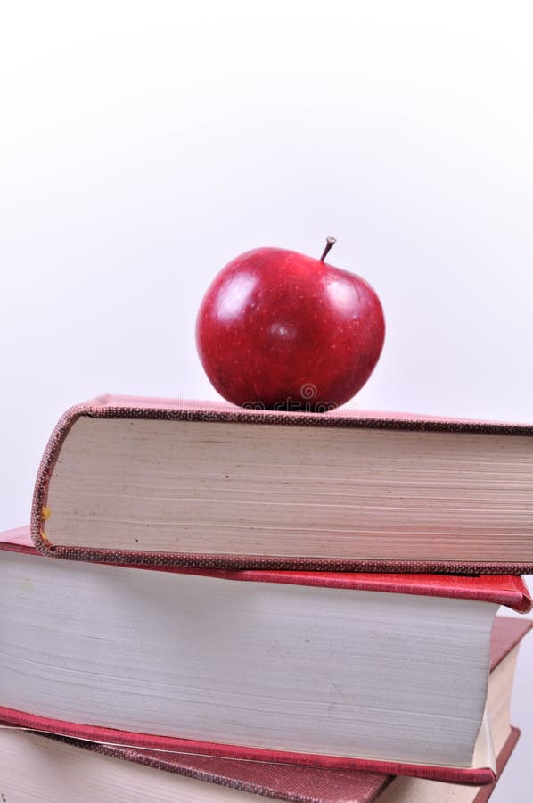 Apple and books stock image. Image of homework, reading - 8195751